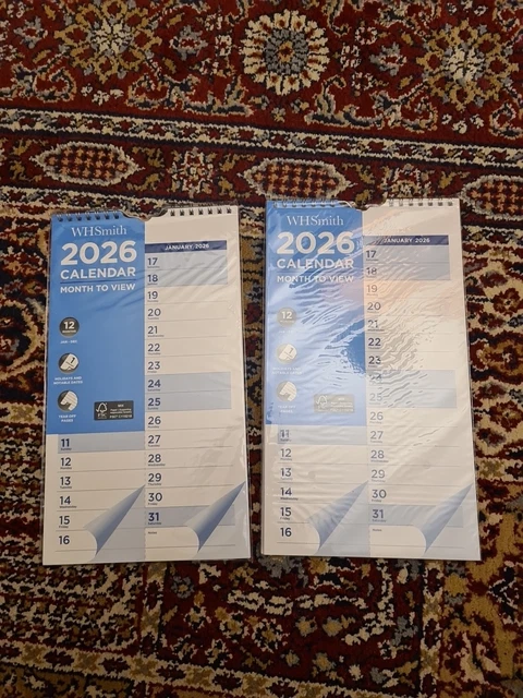 WHSMITH 2026 CALENDAR Month to View £6.51 - PicClick UK