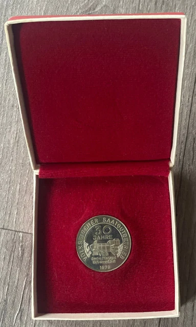 MEDAL, VEB SEEDS and plants - 30 years GDR-Dresden-Karl-Marx-Stadt, £20 ...