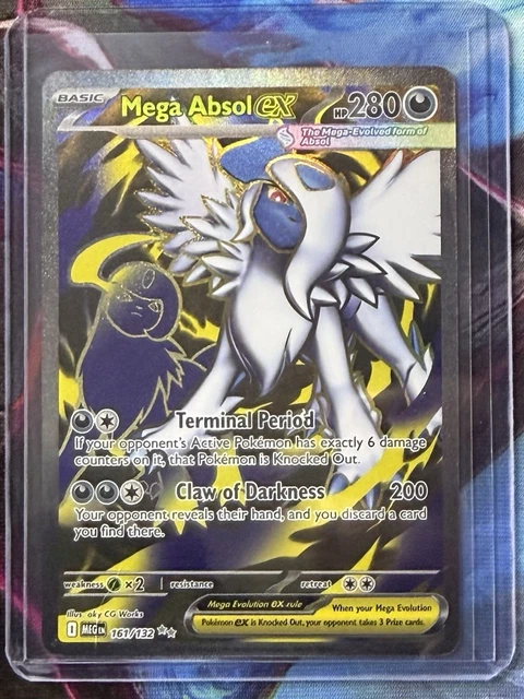 POKEMON TCG MEGA Absol ex 161/132 Mega Evolution Ultra Rare Holofoil ...