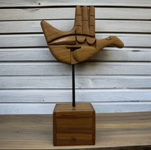 LE CORBUSIER OPEN Hand Object Pére Lien Prouvé sculpture sur bois EUR 1 ...