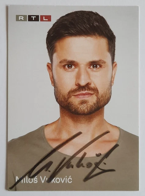 * MILOS VUKOVIC * Autogrammkarte Originale Unterschrift * Unter Uns RTL ...