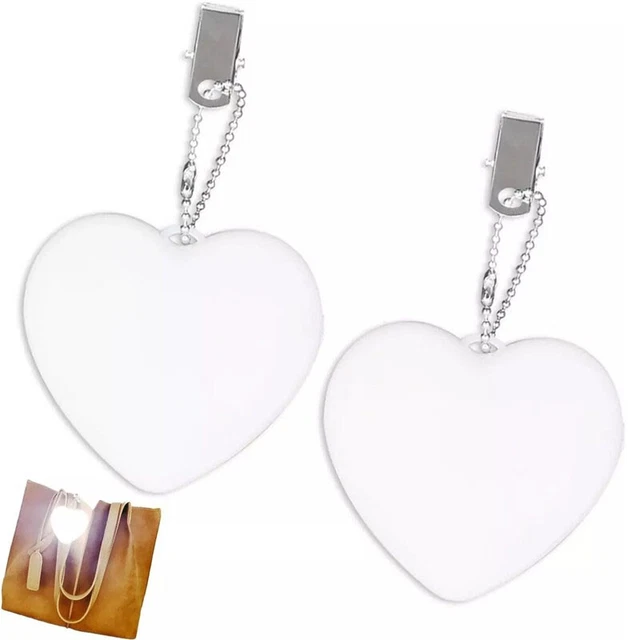 PURSE GLOW HEART Light, LED Automatic Sensor Glowing Heart Shaped ...