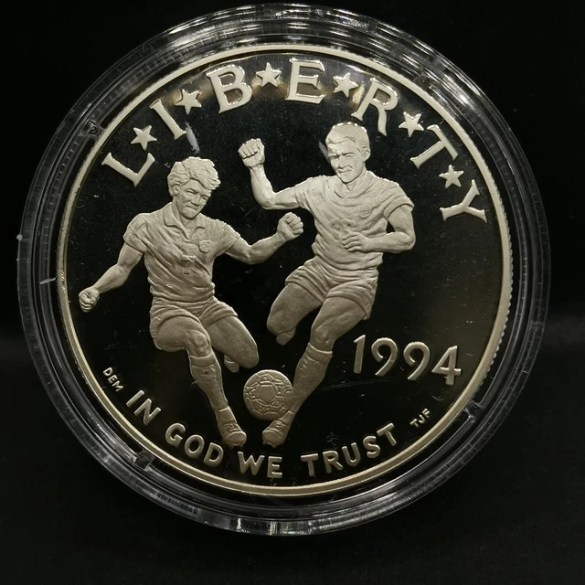 1 DOLLAR ARGENT 1994 S Be Coupe Du Monde De Football Usa 577090 Ex ...