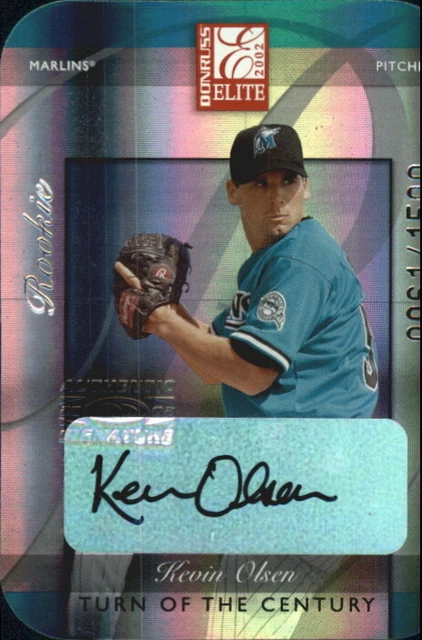CARTE AUTOGRAPHE 2002 Donruss Elite tournant du siècle #163 Kevin Olsen ...