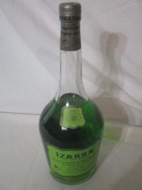 ANCIENNE BOUTEILLE IZARRA verte vieille liqueur basque-48° 75 cl ...