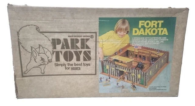 VINTAGE PARK TOYS Timpo Fort Dakota Wooden Toy Soldier Set Boxed ...