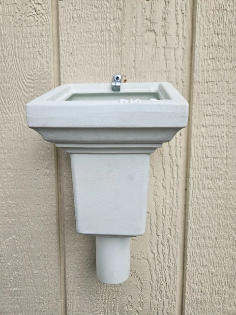 CONDUCTOR HEAD SCUPPER Box One Piece Molded Plastic 2" Drain Outlet ...