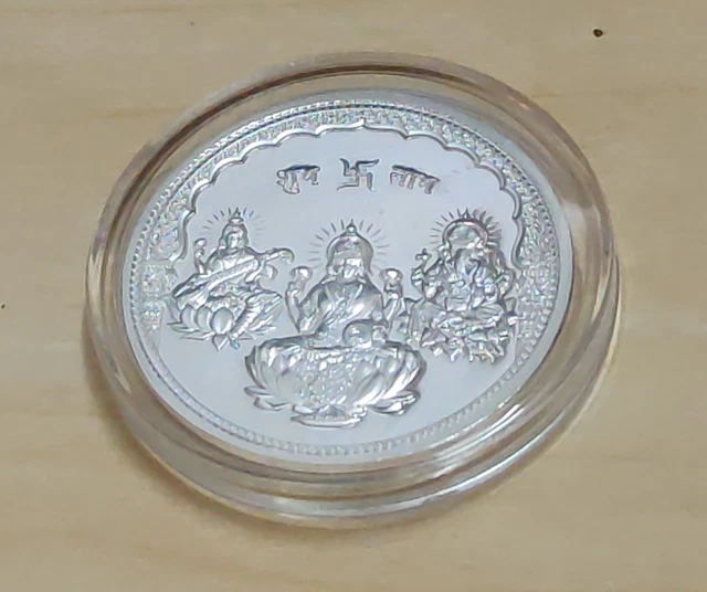 @ PURE SILVER Coin Goddess Lakshmi Saraswati Lord Ganesha Coin 20g £68. ...