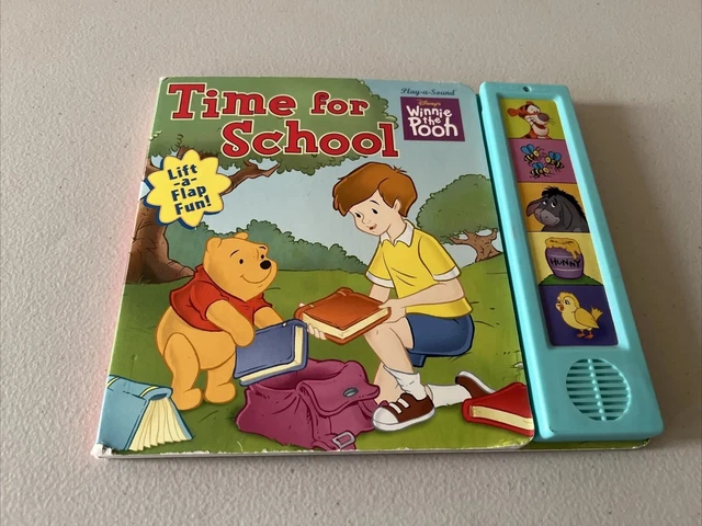DISNEY WINNIE POOH Button Sounds Book Time School 2001 Play a Sound ...
