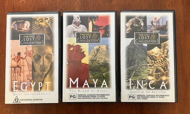 TIME LIFE'S LOST Civilizations VHS x 3 Maya Inca Egypt Collectors ...