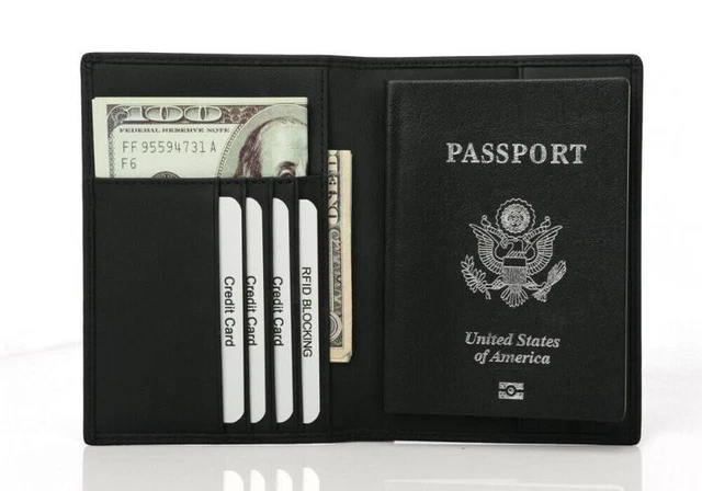 BOARDING CARD PASSPORT Wallet For Men RFID Blocking Card Holder Bifold ...