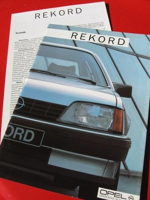 OPEL REKORD E2 1982-86 Originalprospekt 1984 / Deutschland 40 S ...