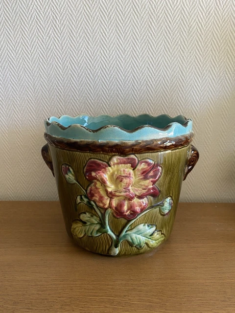 ANCIEN CACHE-POT EN Barbotine EUR 50,00 - PicClick FR