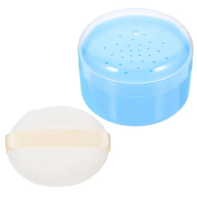 PORTABLE TALCUM POWDER Box Baby Puff Case with Powder Puff for Skin ...
