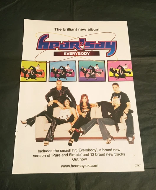 RARE HEARSAY ALBUM Advert Poster Top Of The Pops Magazine Vintage ...