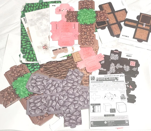 MINECRAFT PAPER CRAFT - Overworld Deluxe Set $9.95 - PicClick AU