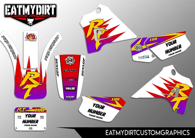 FOR YAMAHA RT100 Semi Custom Graphics Sticker Motocross Mx Decals Rt ...