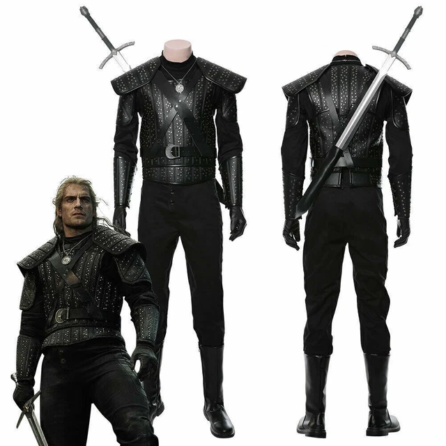 THE WITCHER CAVILL Geralt of Rivia Cosplay Costume Outfits Carnival ...