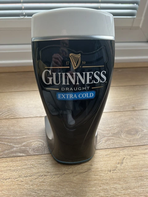 GUINNESS EXTRA COLD Illuminated Bar Top Pub Pump Font Sign Advertising ...