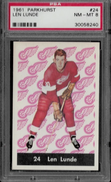 1961 1962 PARKHURST Len Lunde # 24 PSA 8 Hockey card $225.00 - PicClick CA