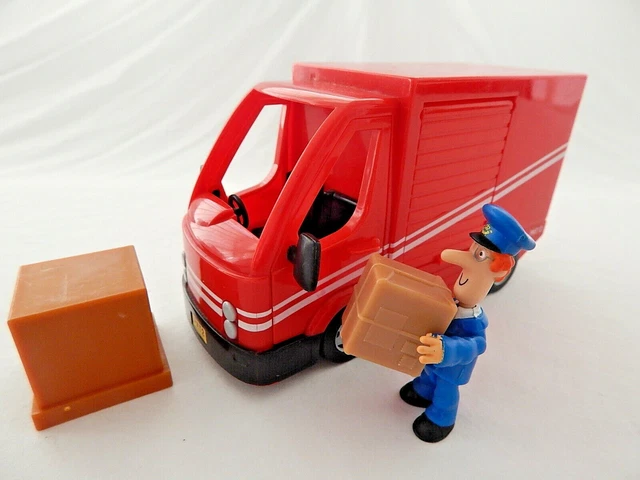 POSTMAN PAT POSABLE Figure With Push Along Sds Parcel Van, Crate And ...
