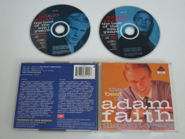 ADAM FAITH/ THE Best of the Emi Years (Emi 7243 8 28429 2 7) 2XCD Album ...