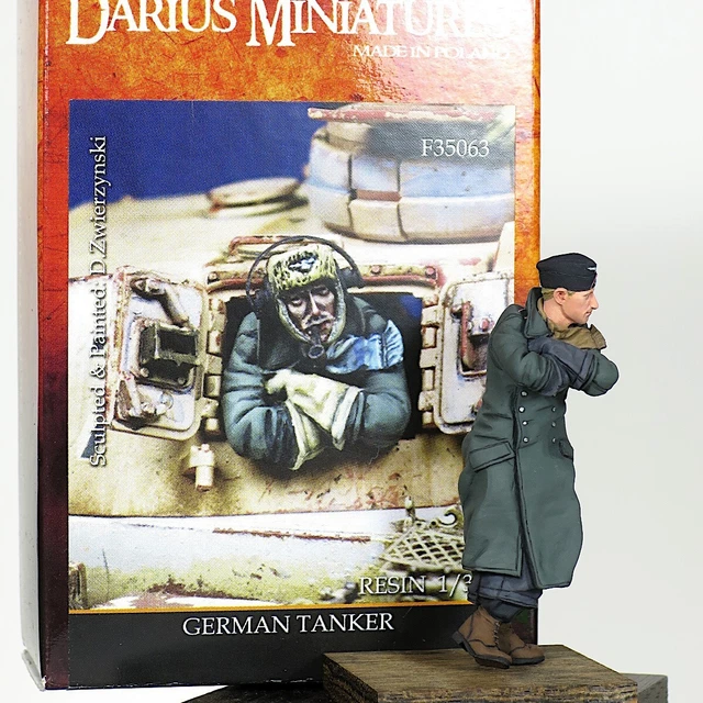 WW2 GERMAN ARMY Soldier Waffen Ss Tank Tiger I Crew Winter Paint 1/35 ...