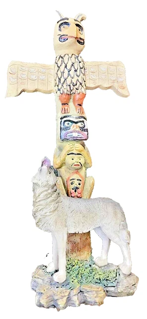 NATIVE TOTEM & Screaming Wolf of the Years +/- 1970 Figure Rare $72.00 ...