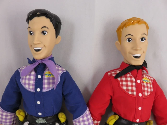 THE WIGGLES SPEAK & Sing Cowboy Western Purple Jeff Red Murray Dolls ...