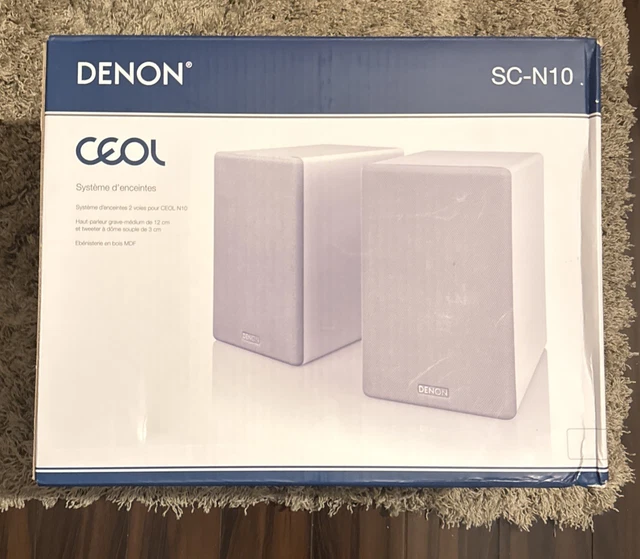 DENON SCN-10 - Hifi Stereo Bookshelf Speakers,Wired,White - BRAND NEW ...