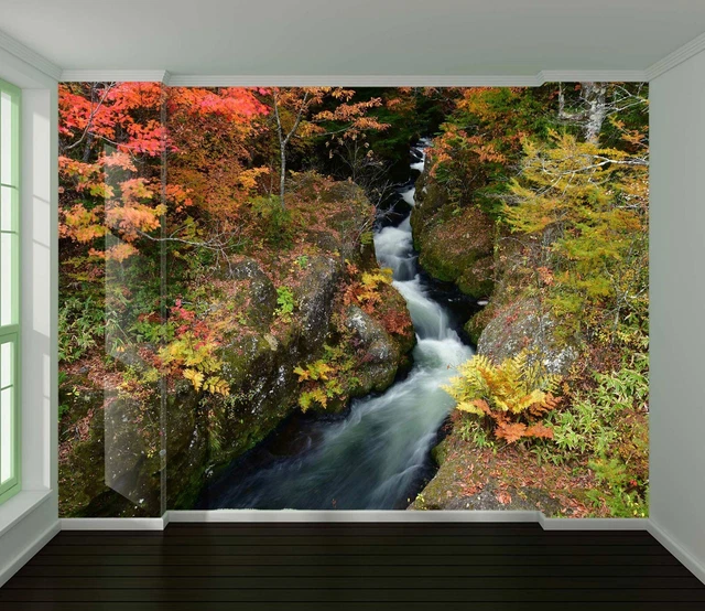 3D RIVER LEAVES E2666 Wallpaper Mural Paper Wall Print Indoor Murals CA ...