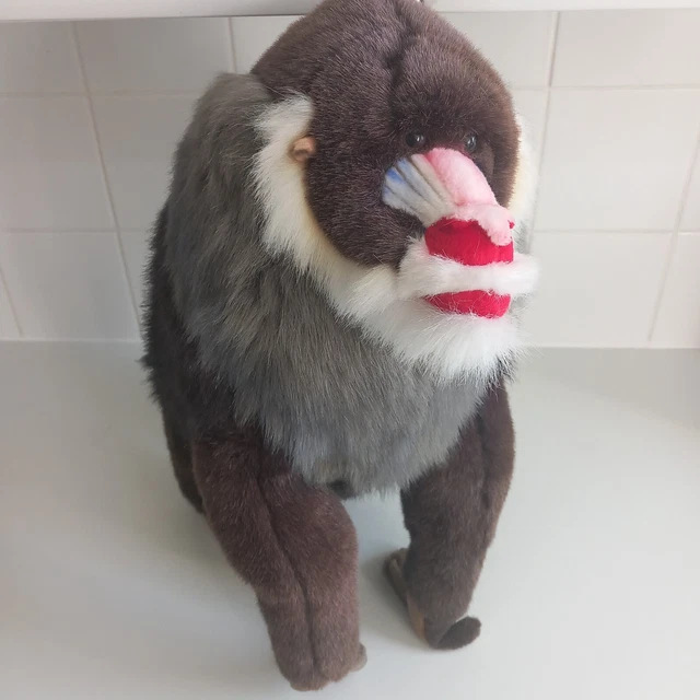 MANDRILL BABOON HANSA Soft Plush Toy 3577 Gorilla Like Realistic Monkey Toy 44cm £40.95 ...