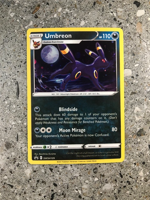 POKEMON TCG CARDS Umbreon SWSH129 Black Star Promo Holo NM-M * SWIRL ...