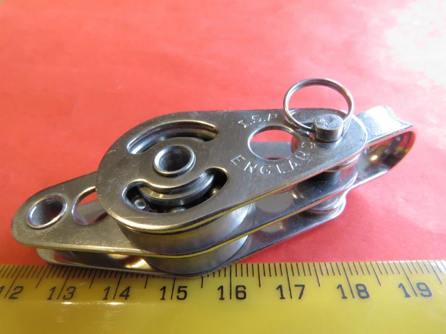 ISP HIGH TENSION 25mm Ball Race Double Block with Becket for wire or ...
