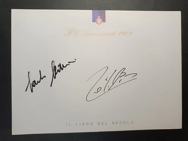 CARTONCINO IL LIBRO del SECOLO INTER autografo ZE ELIAS (25x35 cm) A ...