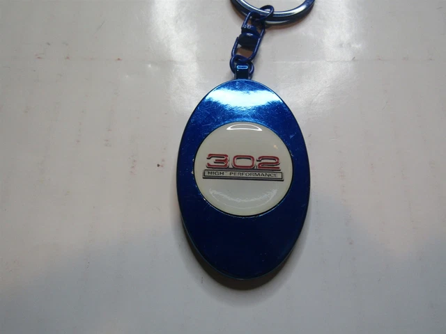 FORD 302 HIGH Performance Mustang 302Hp Emblem Logo Keychain Keyring ...