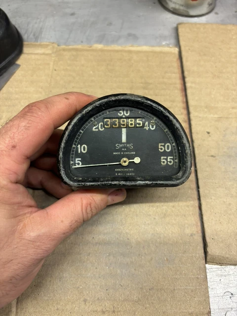SMITHS CHRONOMETRIC D-SHAPE 0-55 MPH SPEEDOMETER BSA Bantam S 411 ...