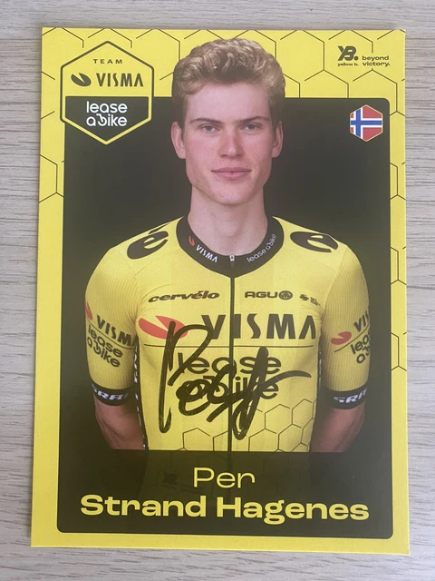 CARTE DEDICACEE PER Strand Hagenes Visma Team 2024 Cycling Cyclisme ...