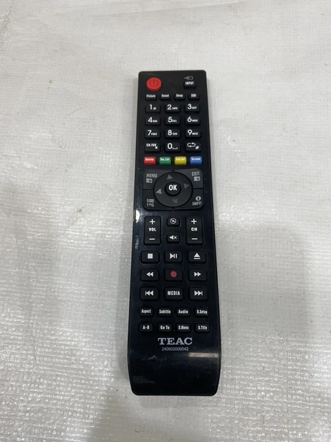 TEAC LCD/LED TV Original Remote Control TRC1000 240602000542 GD3 A1 ...