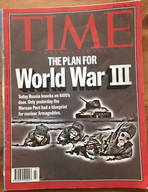TIME MAGAZINE 1994 Nuclear WW3 World War III Russia NATO Battle Map ...