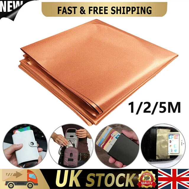 1-5M EMF PROTECTION Copper Fabric Blocking RFID Radiation Wifi EMI EMP ...
