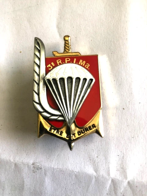 INSIGNE 3°RPIMA RÉGIMENT de Parachutistes d'Infanterie de Marine - A.B ...