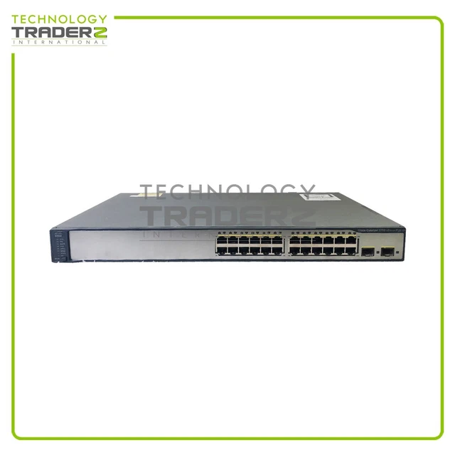 WS-C3750V2-24PS-S V08 CISCO Catalyst 3750V2 POE 24 Port Network Switch W/O Ear $76.56 - PicClick AU