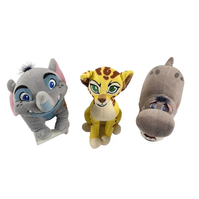 DISNEY JR LION Guard Plush Lot of 3 Stuffed Animals Cheetah Hippo ...