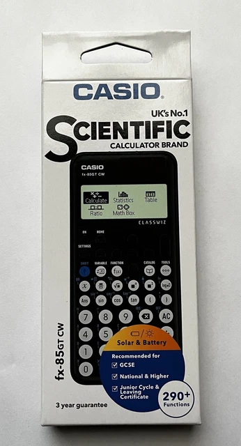 CASIO FX-85GT CW Scientific Calculator - Black (FX-85GTCW-W-UT) £11.11 ...