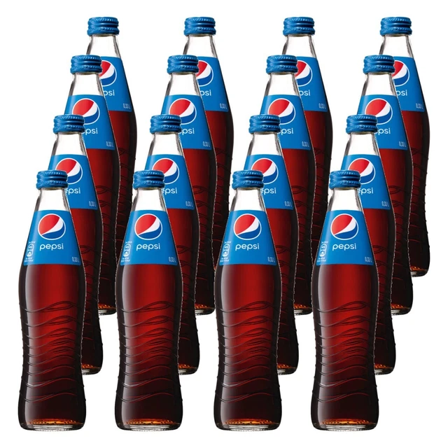PEPSI COLA THE Original 16 Glass Bottles 0.33L Each £27.40 - PicClick UK