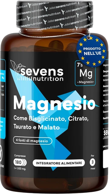 MAGNESIO COMPLETO - Integratore Di Magnesio Bisglicinato, Citrato ...