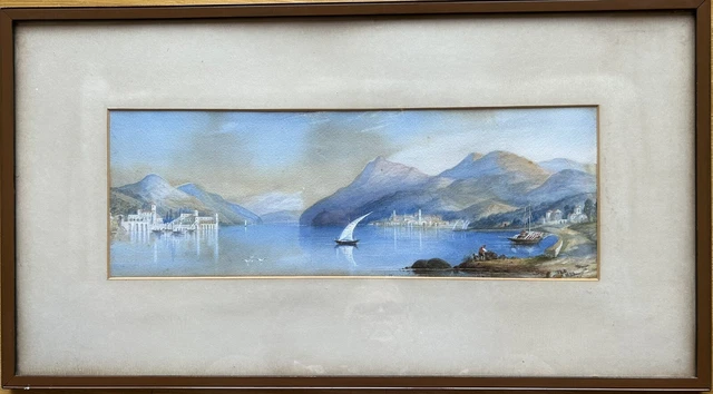 ORIGINAL WATERCOLOUR. LAKE Como by Charles Rowbotham $232.11 - PicClick CA