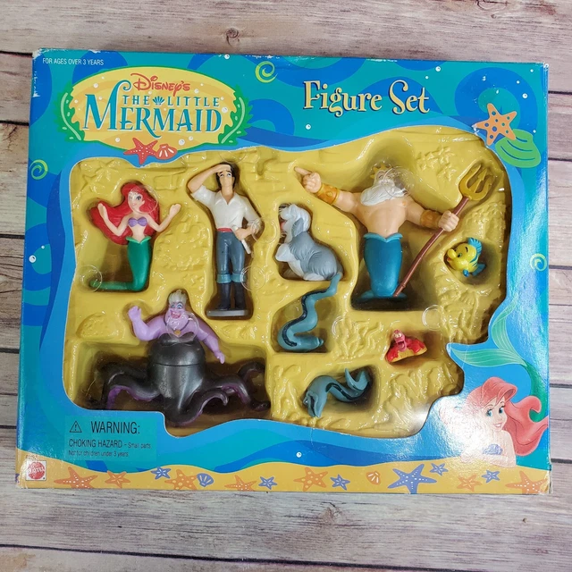 DISNEY'S THE LITTLE MERMAID Figure Set by Mattel, Ariel, Ursula, Eric ...