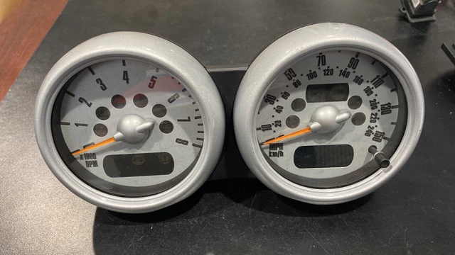 MINI COOPER R50 R53 NTSTRUMENT CLUSTER Speedometer & rev. counter ...